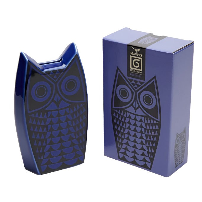 Hornsea Owl Money Box Blue – Museum of the Home shop
